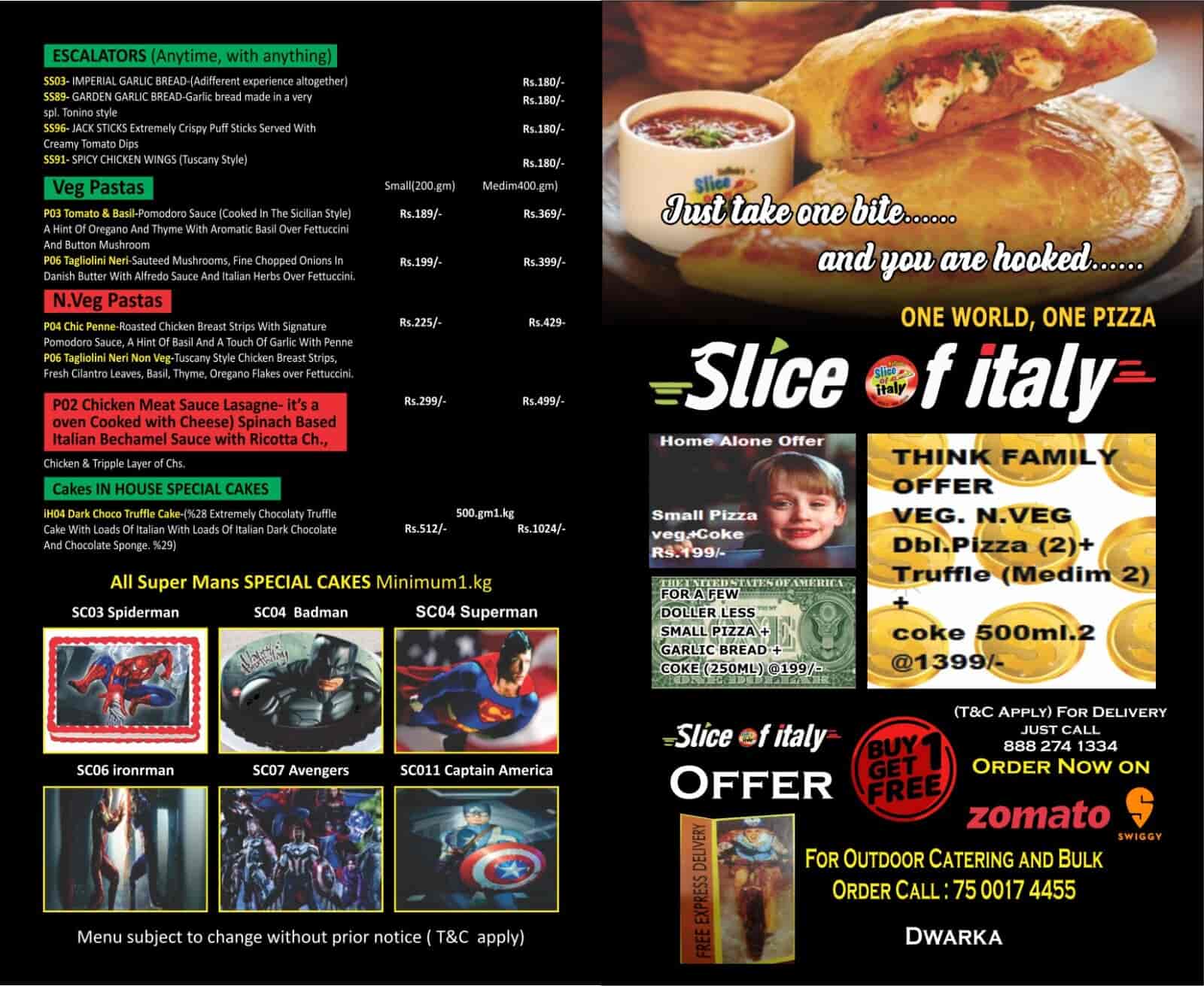 Slice Of Italy in Dwarka Sector 10 Delhi Order Food Online Pizza Outlets near me in Delhi Justdial