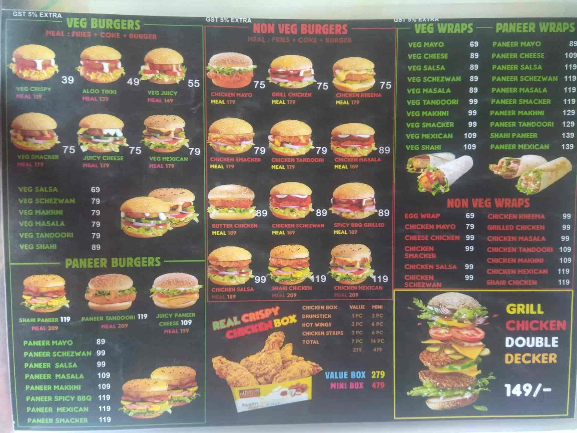 Urban burger menu store