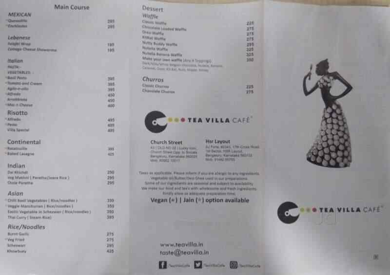 Tea Villa Cafe in Museum Road,Bangalore - Order Food Online - Best Tea ...