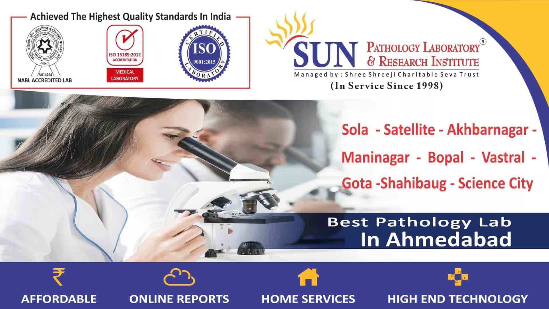 Sun Pathology Laboratory & Research Institute in New Vadaj,Ahmedabad - Best Pathology Labs near ...