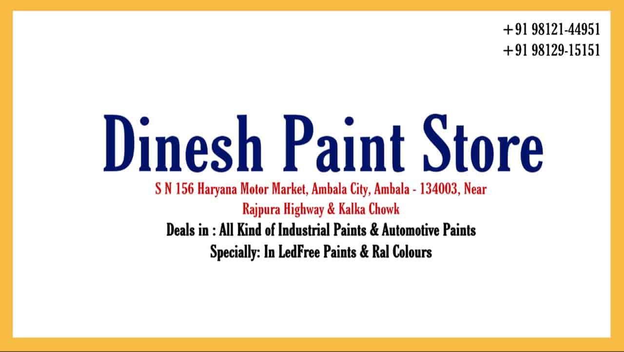 Dinesh Paint Store in Manav Chowk,Ambala - Best Automotive Paint ...