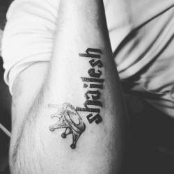Tip 81+ about shailesh name tattoo latest - Billwildforcongress