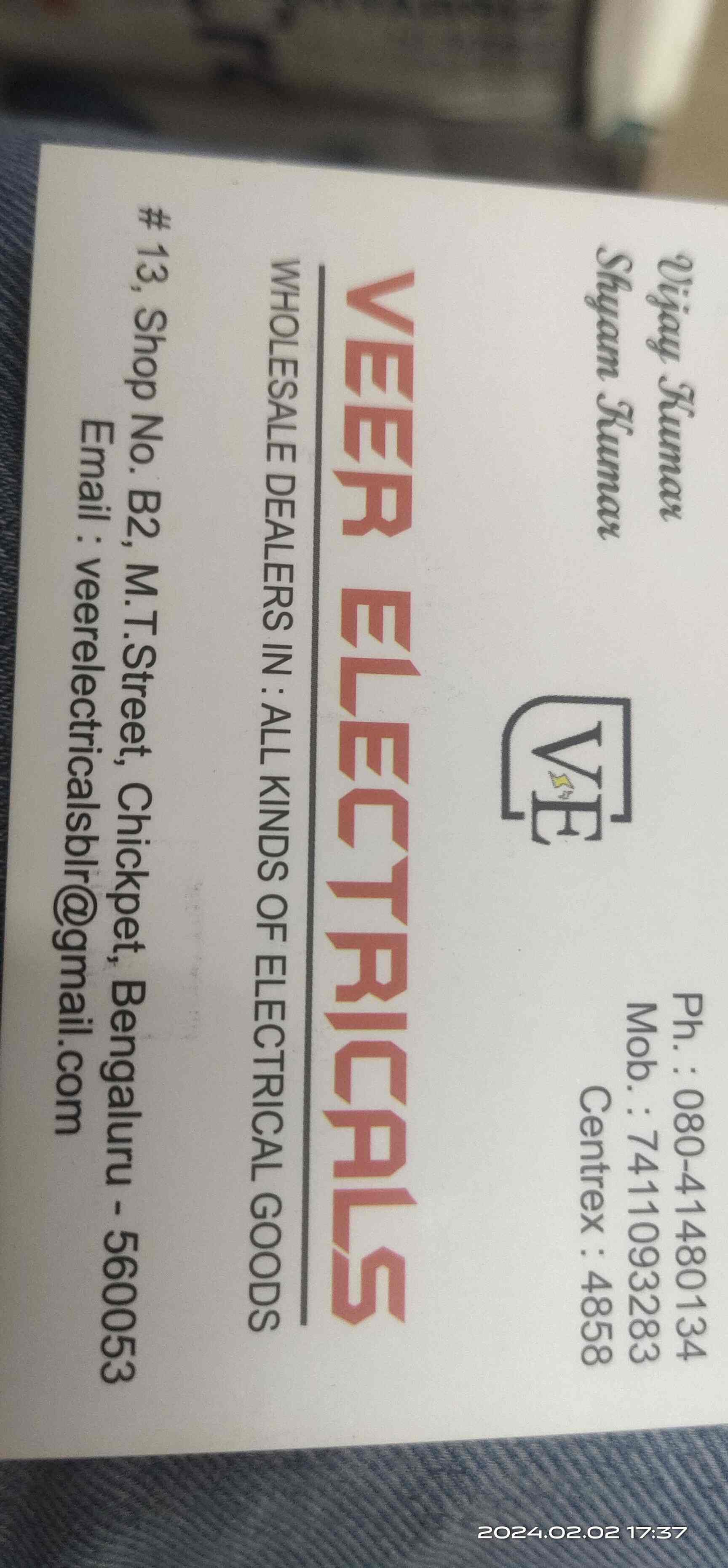 Veer electricals in Chickpete,Bangalore - Best Cable Dealers in ...