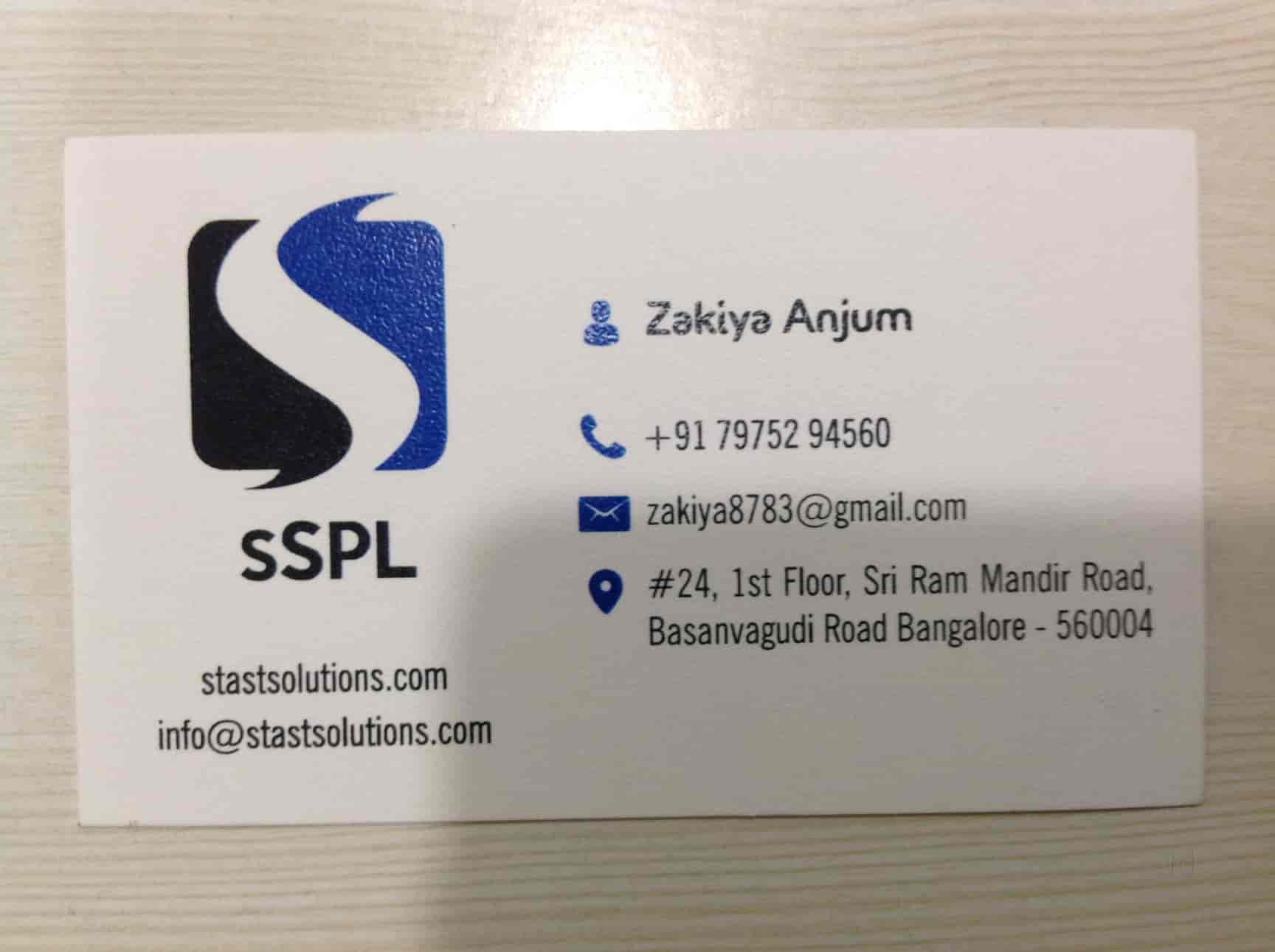 Stast Solutions Pvt Ltd in Basavanagudi,Bangalore - Best Placement ...