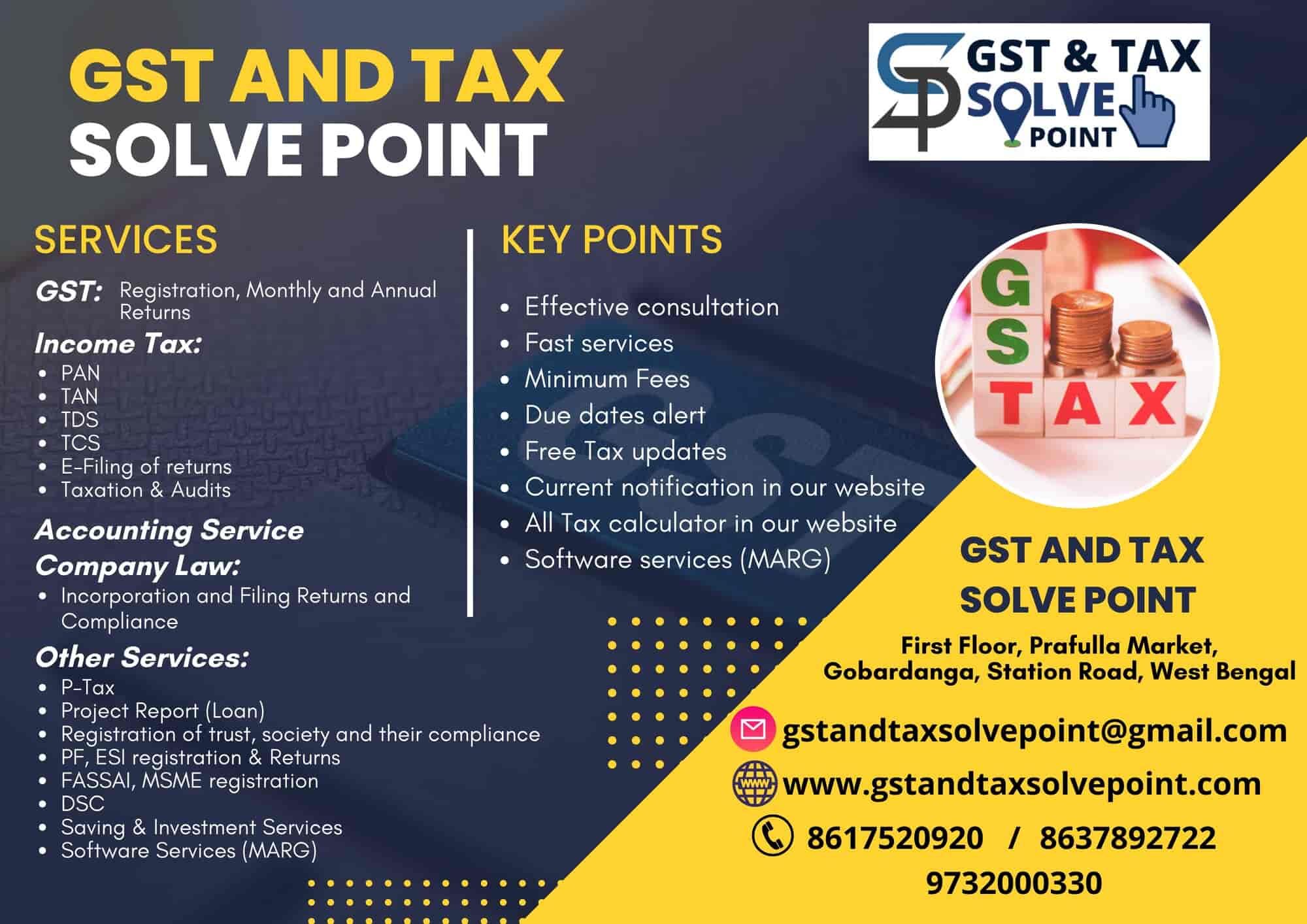 Gst And Tax Solve Point in Gobardanga,North 24 Parganas - Tax ...