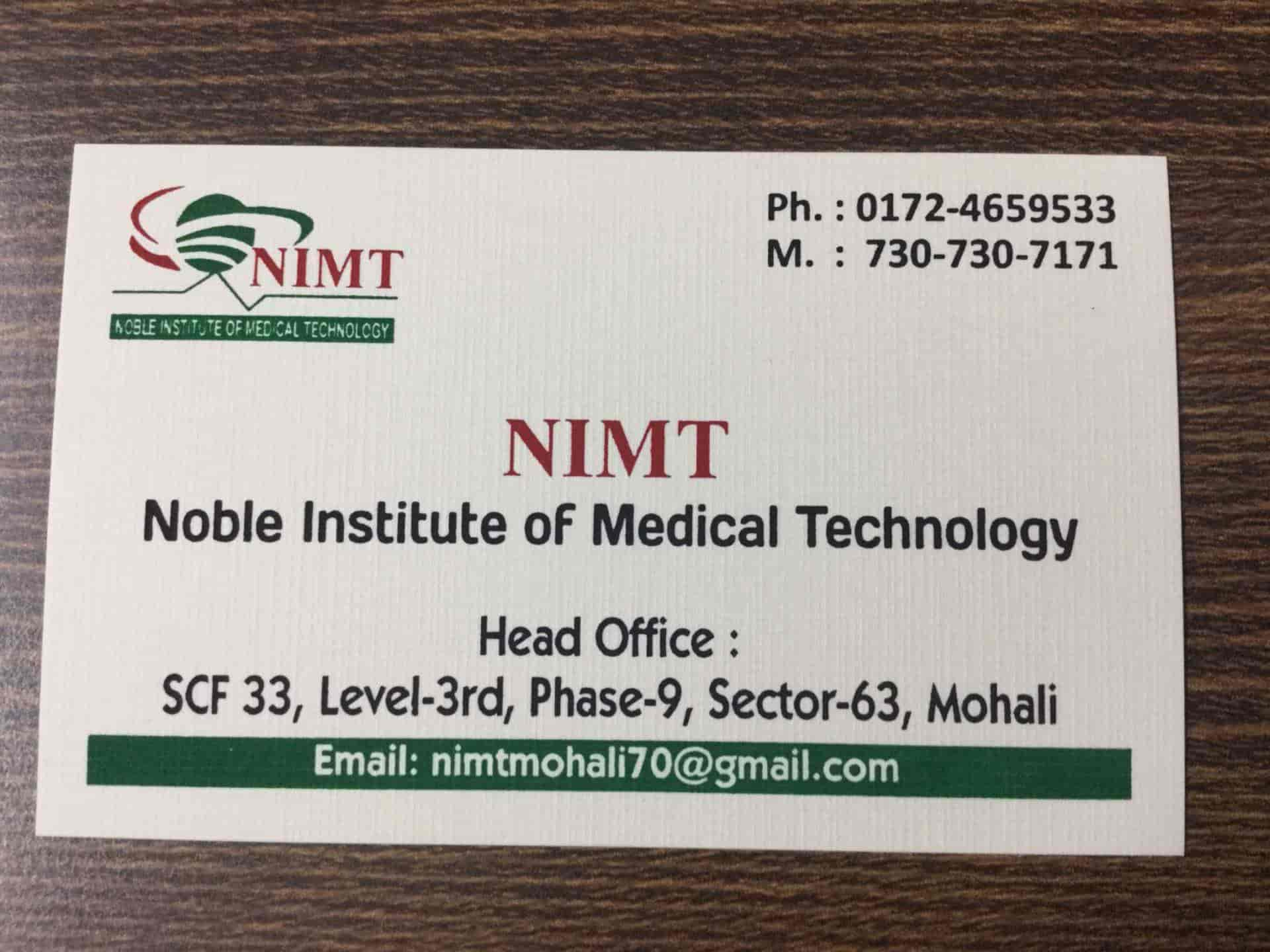 Noble Institute Of Medical Technology in Chandigarh Sector 63 Phase 9 ...