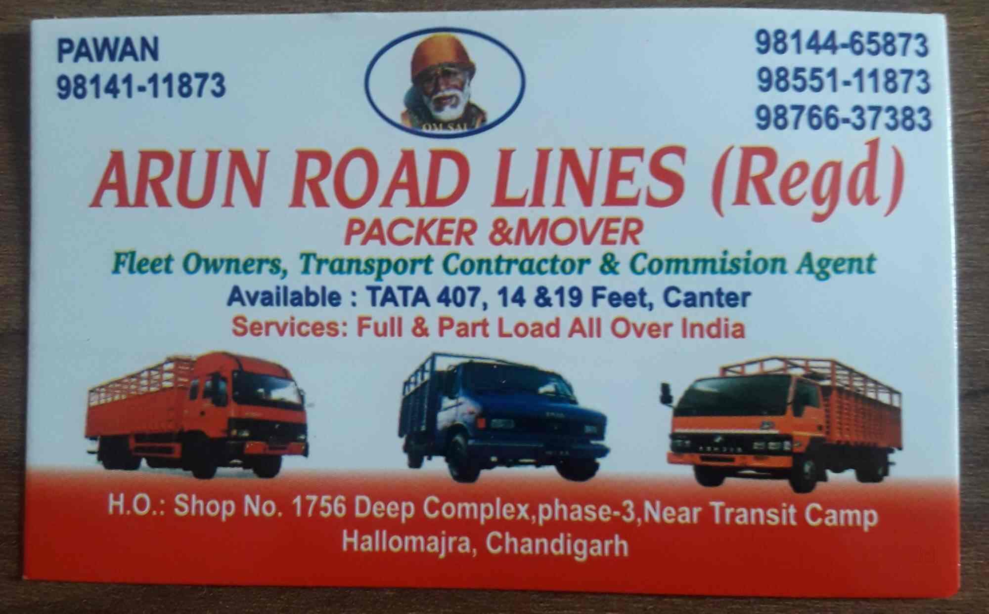 Arun Roadlines in Chandigarh Sector 1, Chandigarh - Best Transporters ...