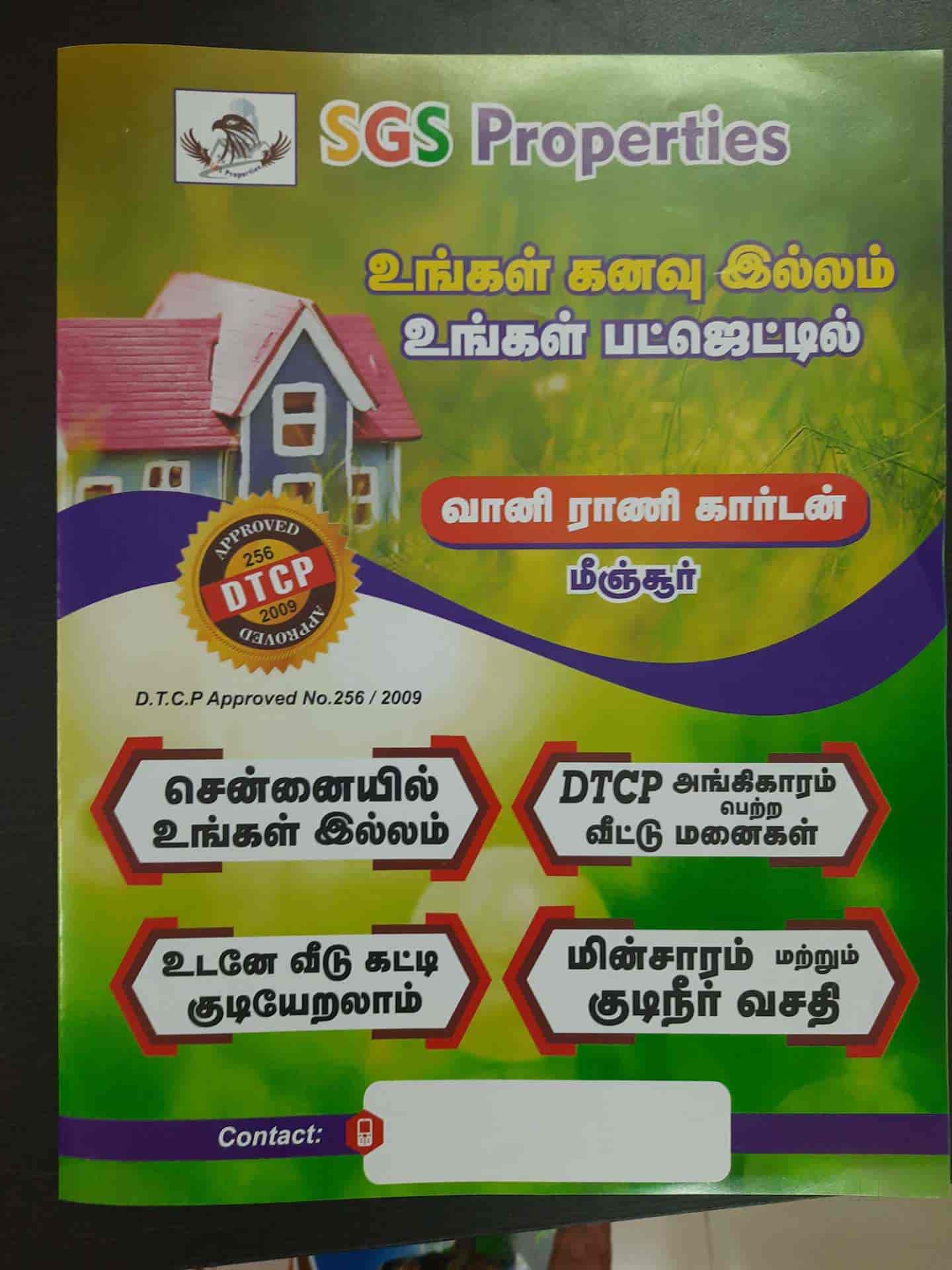 Sgs Properties in Kolathur,Chennai - Best Estate Agents For Bungalow ...