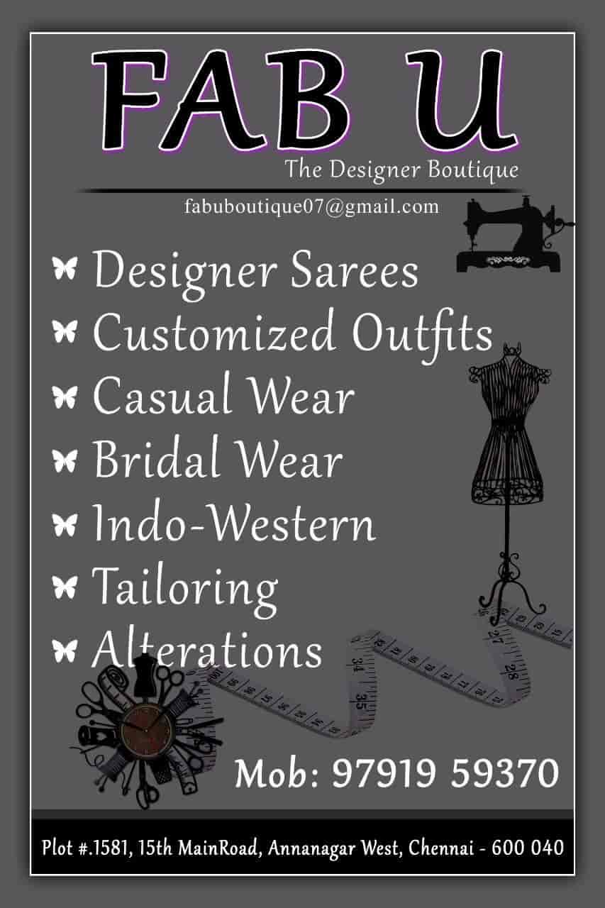 FAB U in Anna Nagar,Chennai - Best Embroidery Job Works On Blouse in ...