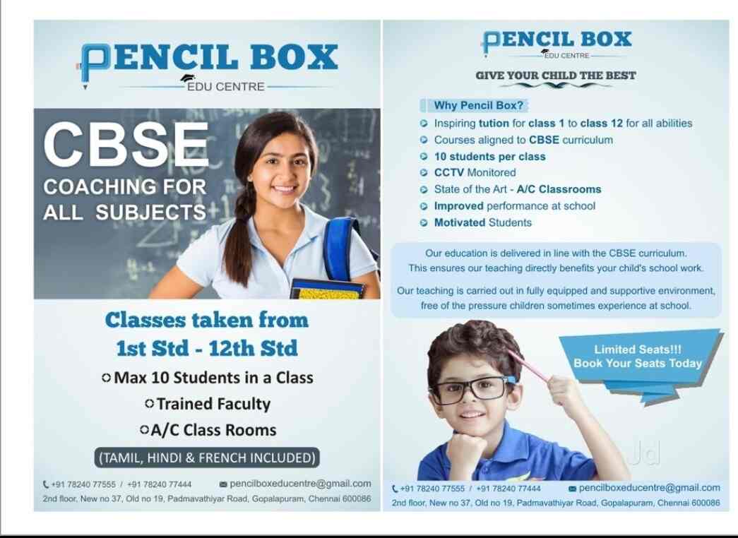 Pencil Box Edu Centre in Gopalapuram,Chennai - Best Tutorials in ...