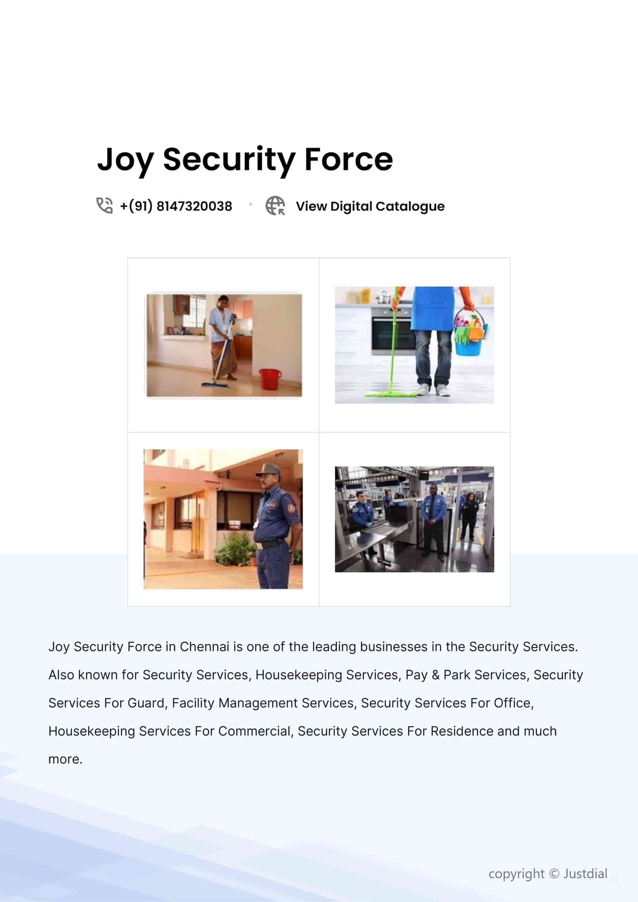 Joy Security Force in Avadi, Chennai - Best Security Services in ...