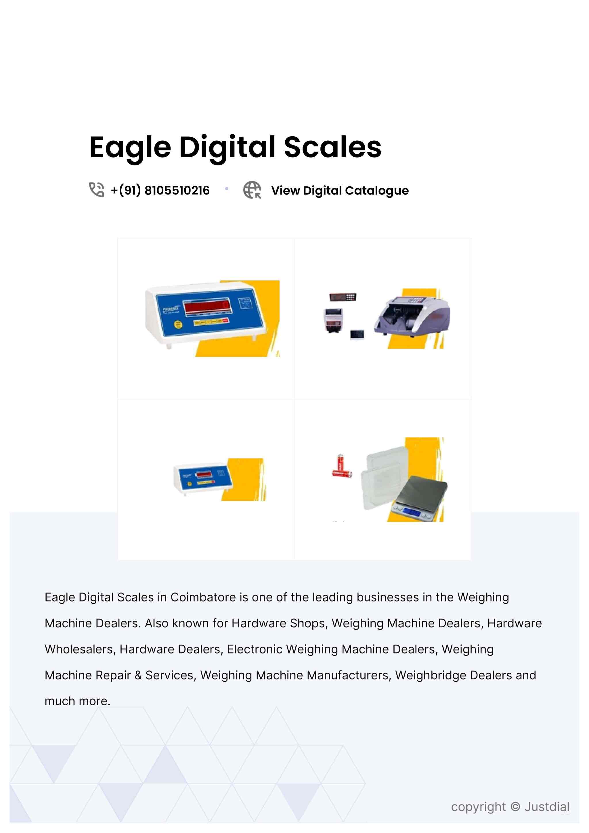 Eagle Digital Scales in Ganapathy,Coimbatore - Best Digital Scale ...