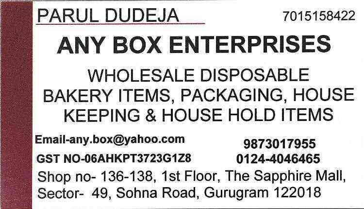 Any Box Enterprise, Gurgaon Sector 49 - Disposable Product Dealers in ...