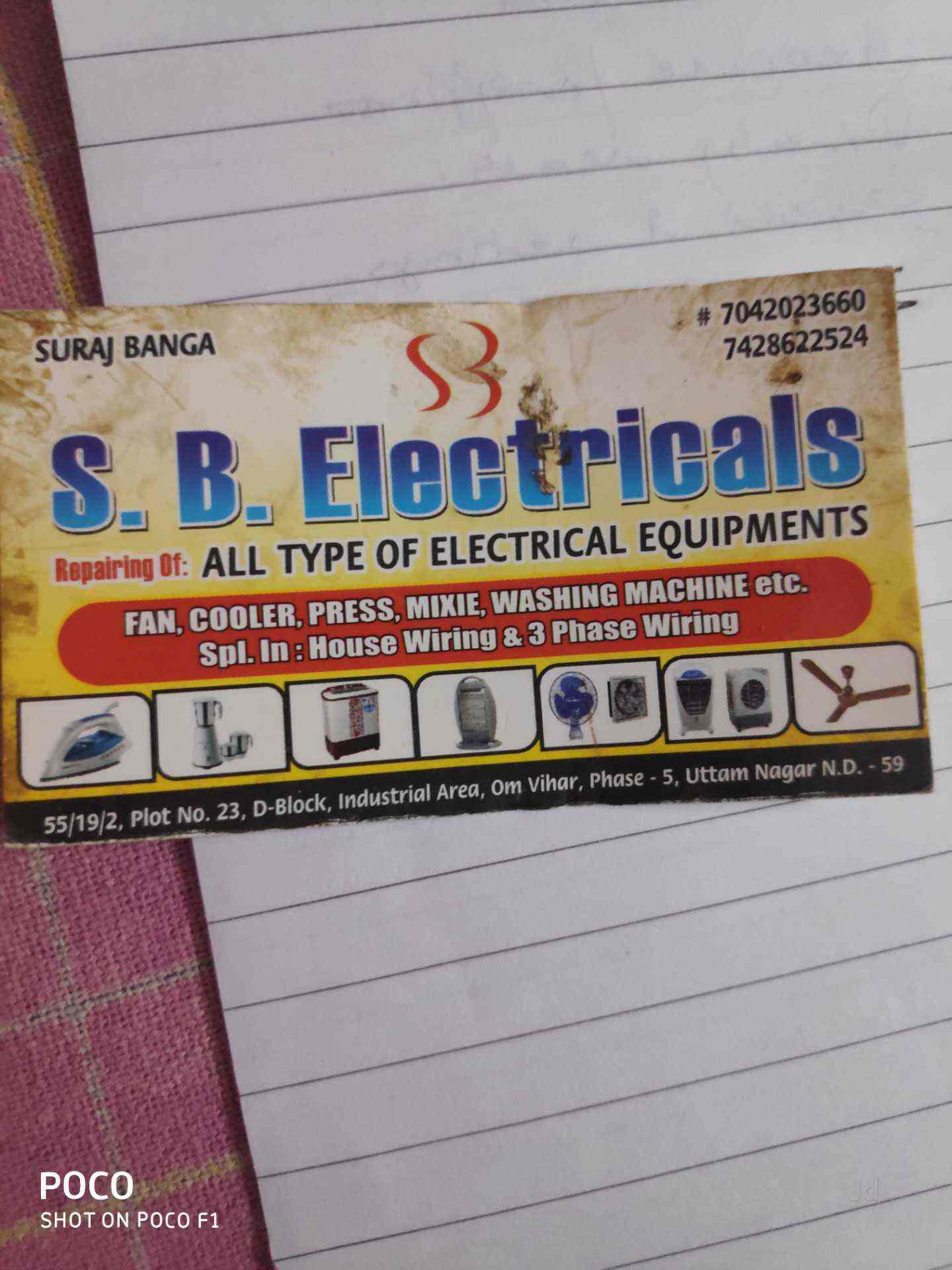 Sb Electricals in Janakpuri,Delhi - Best Electricians For Building in ...