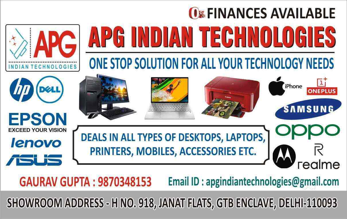 Apg Indian Technologies in Gtb Enclave,Delhi - Best Computer Repair ...