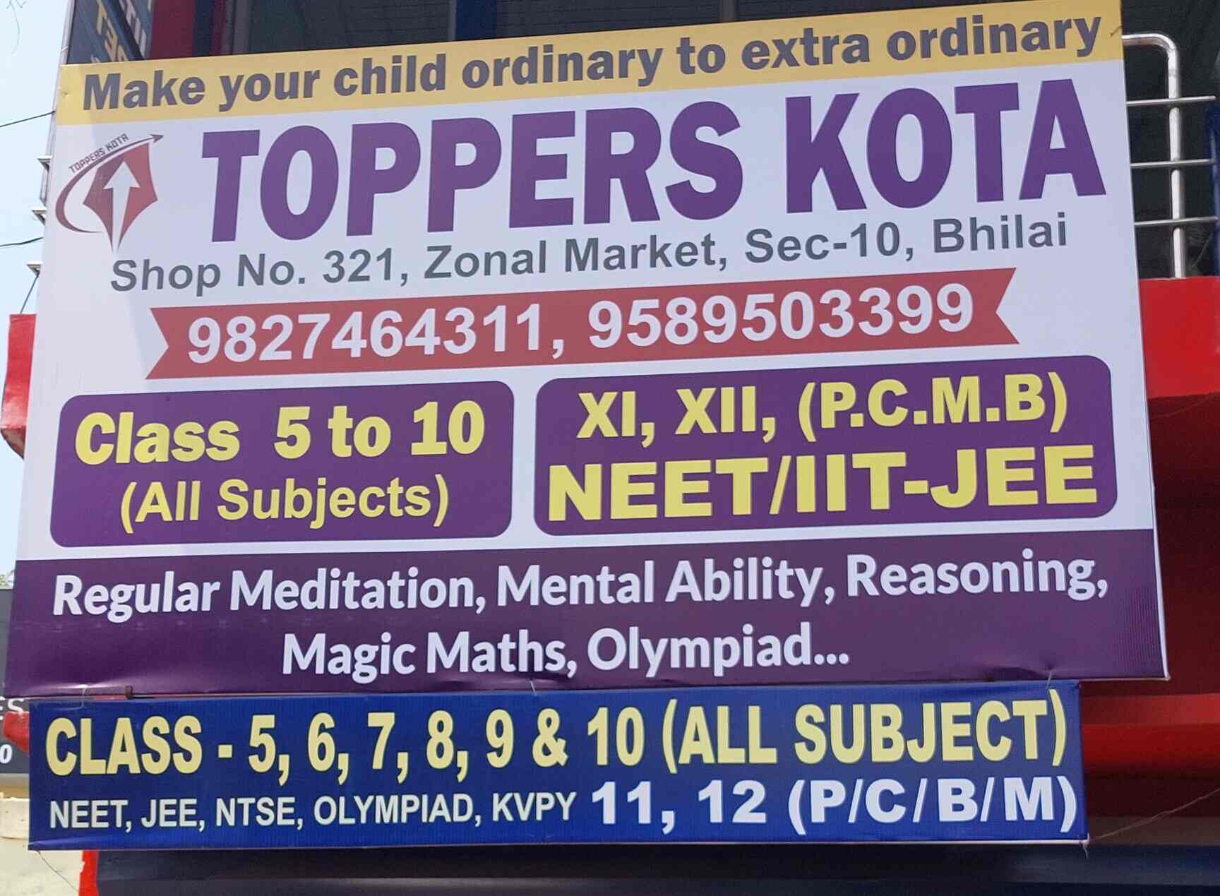 TOPPERS KOTA in Bhilai Sector 10,Durg - Best Tutorials in Durg - Justdial