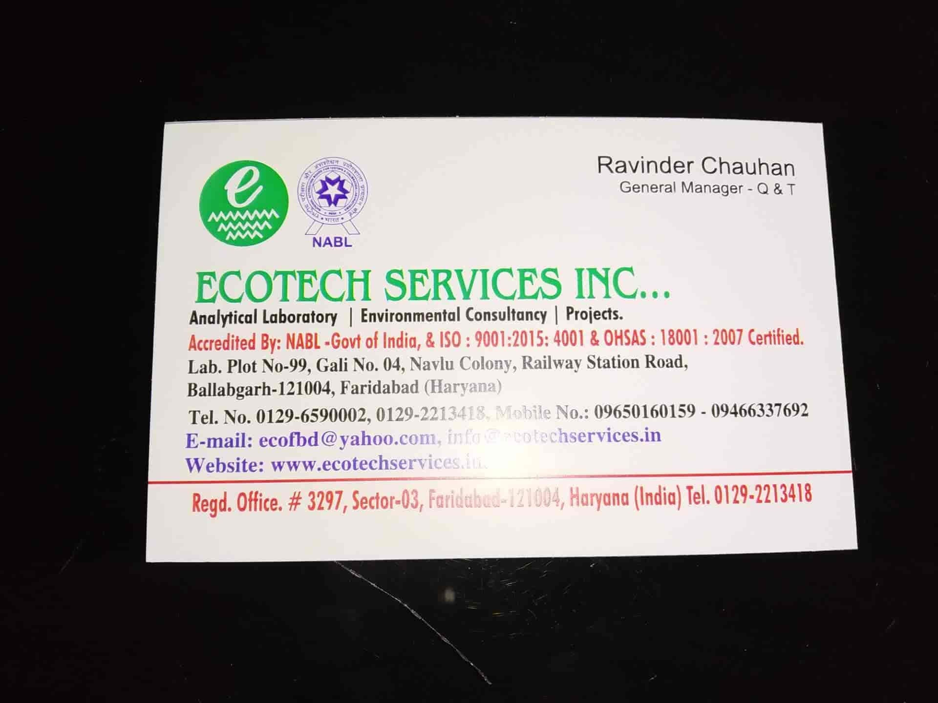 Ecotech Services Inc in Raja Nahar Singh Colony,Faridabad - Best ...