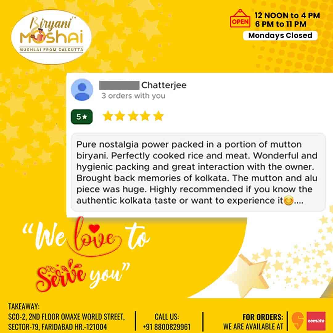 Biryani Moshai in Faridabad Sector 79,Faridabad - Order Food Online - Best Biryani Delivery ...