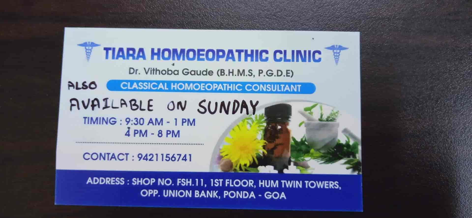 Tiara Homeopathic Clinic in Ponda,Goa - Best Homeopathic Clinics in Goa ...