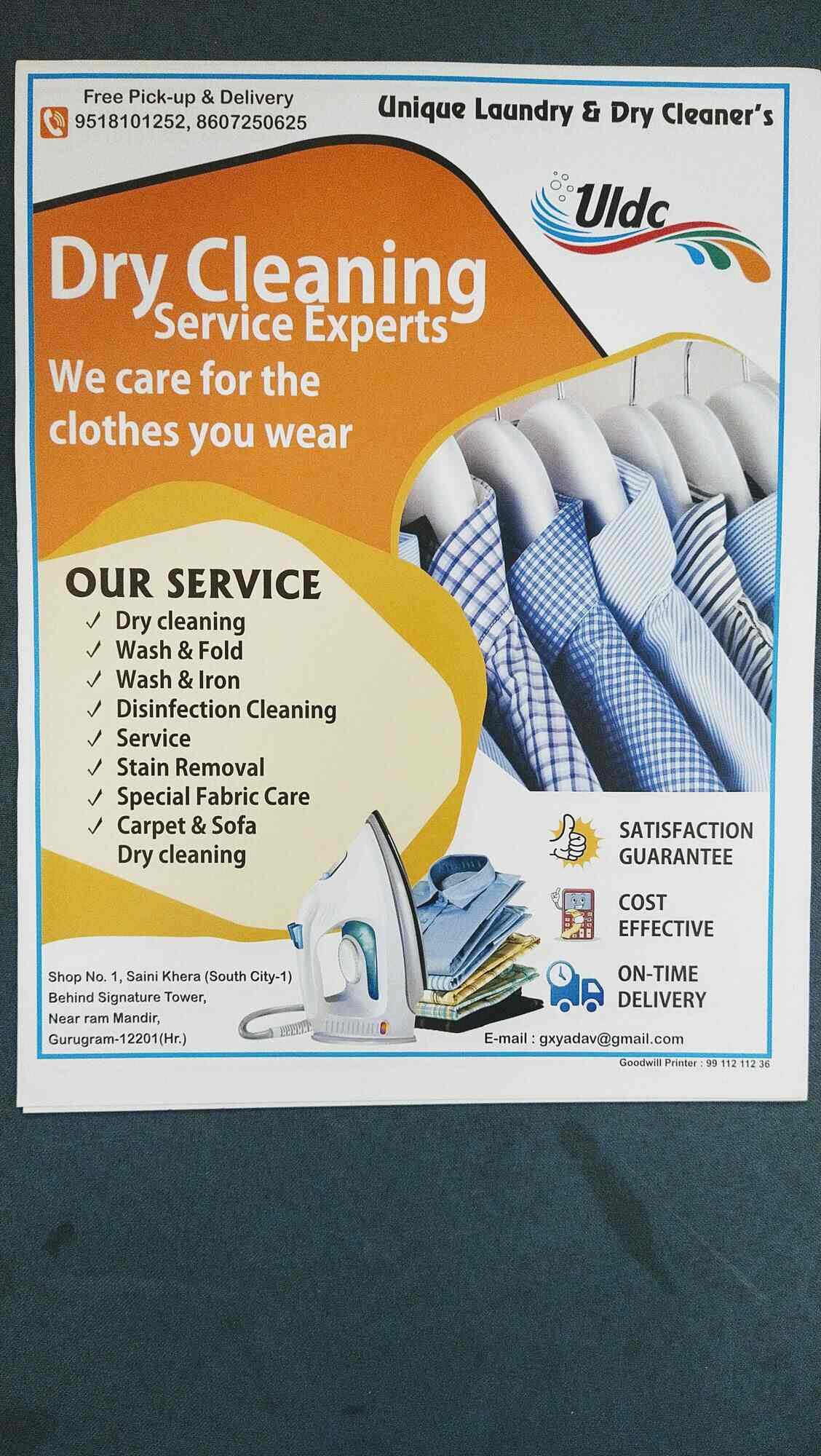 Unique Laundry & Dry Cleaner's in Gurgaon,Delhi - Best Dry Cleaners in ...