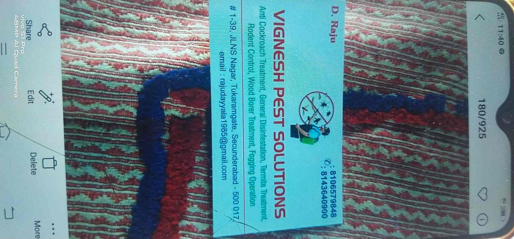 Vignesh Pest Solutions in Uppal,Hyderabad - Best Pest Control Services in Hyderabad - Justdial