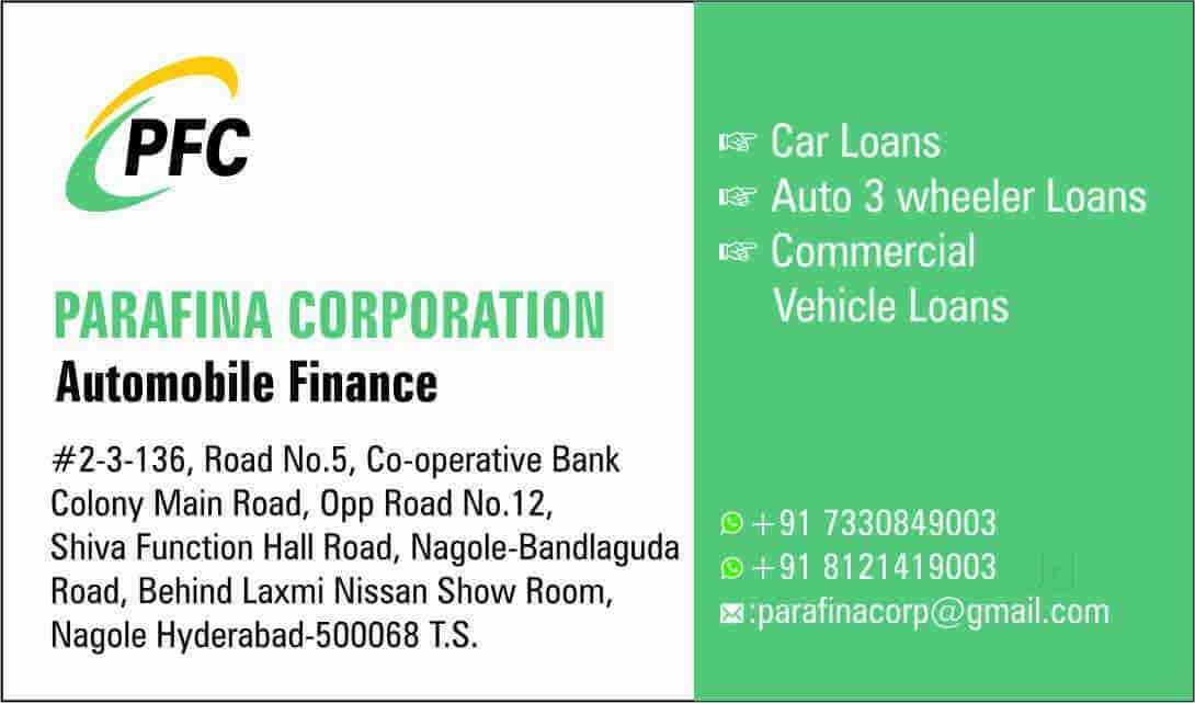 Parafina Corporation in Malakpet,Hyderabad - Best Automobile Loans in ...