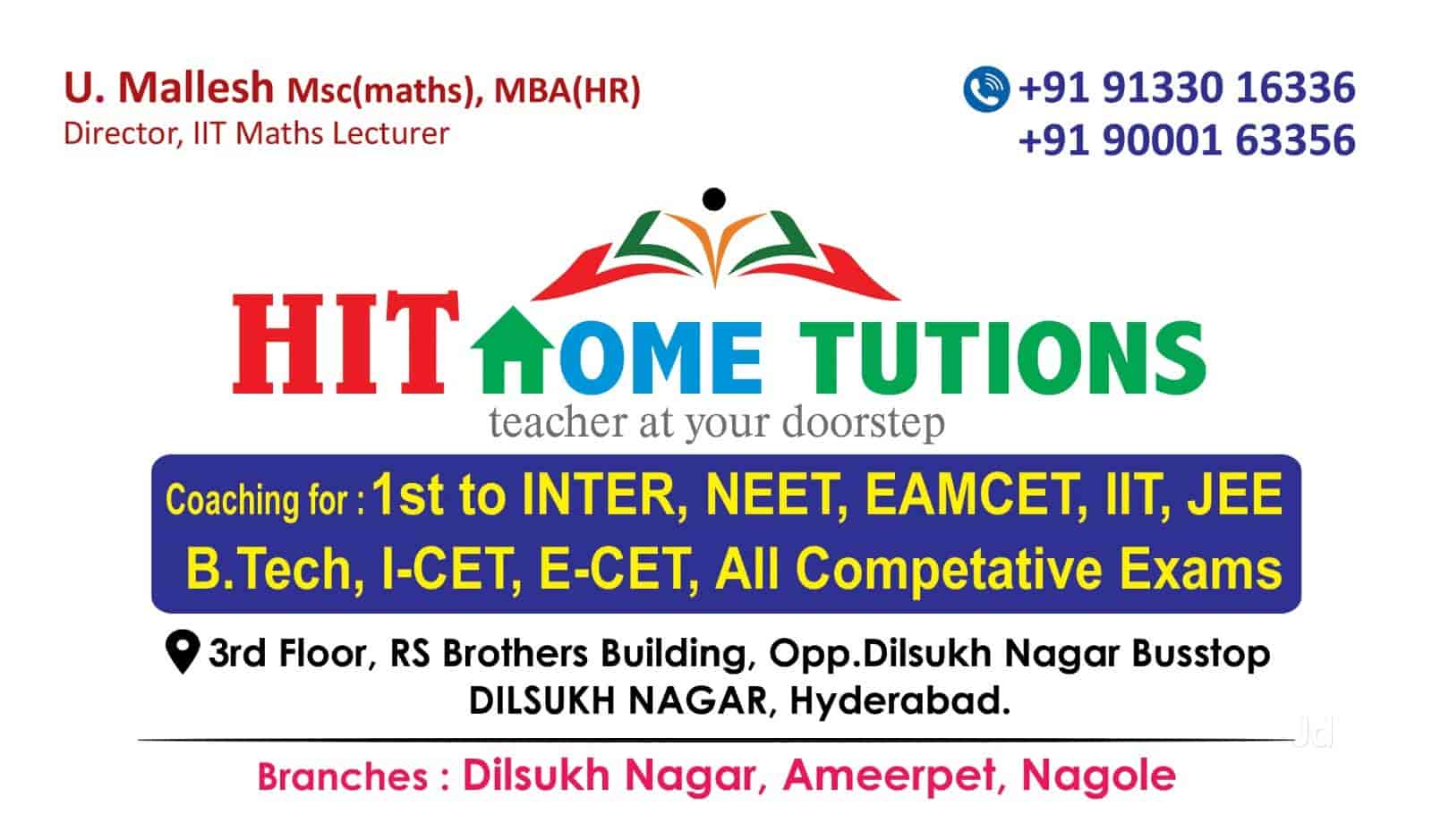 Hit Home Tutions in Dilsukh Nagar,Hyderabad - Best Tutorials in ...