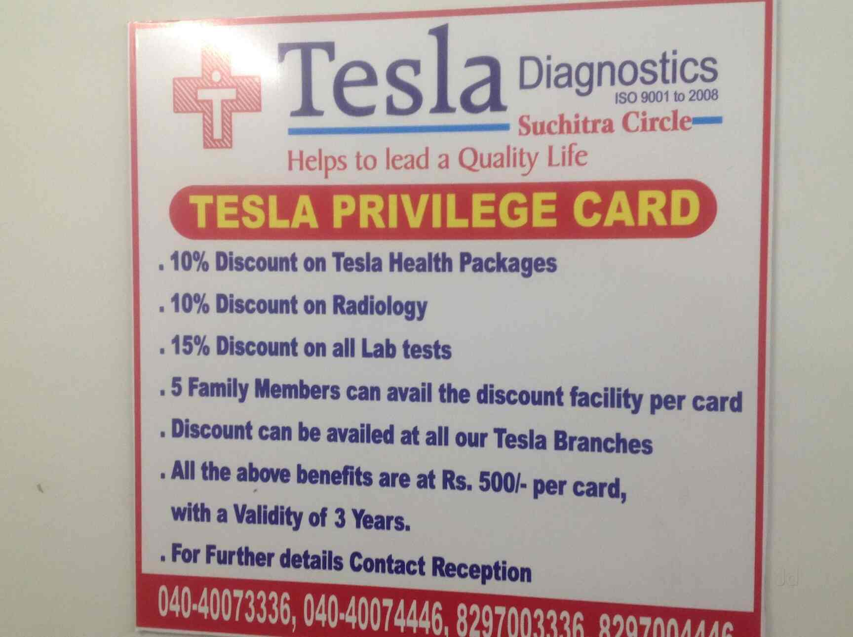 Tesla Diagnostics in Old Alwal-alwal,Hyderabad - Best Blood Test Home ...