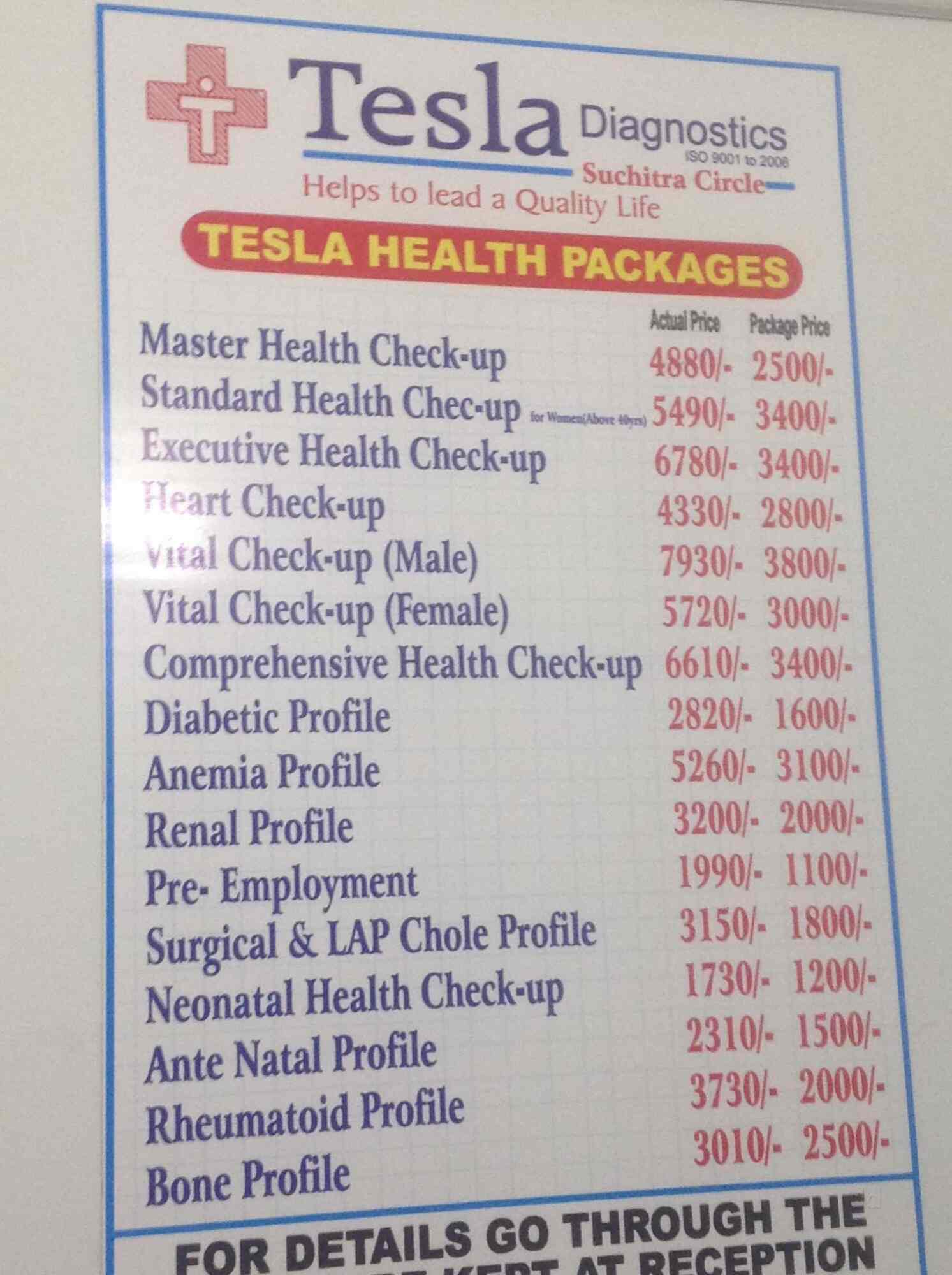 Tesla Diagnostics in Old Alwal-alwal,Hyderabad - Best Blood Test Home ...