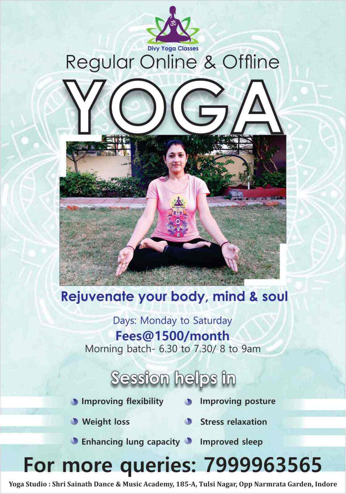 Divy Yoga Class in Hare Krishna Vihar,Indore - Best Yoga Classes in ...