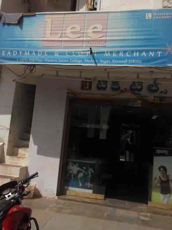 Lee Textiles in Maddur Nagar,Kurnool - Best Men Readymade Garment ...