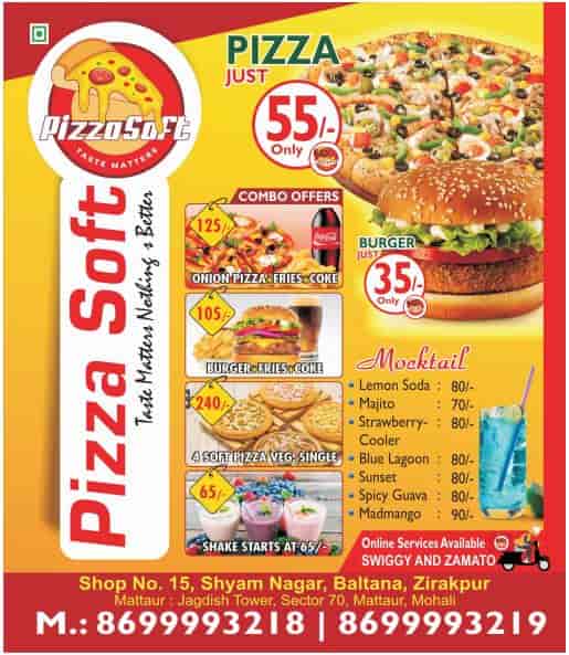 Pizza Soft in baltana,Mohali - Order Food Online - Best Pizza Outlets ...