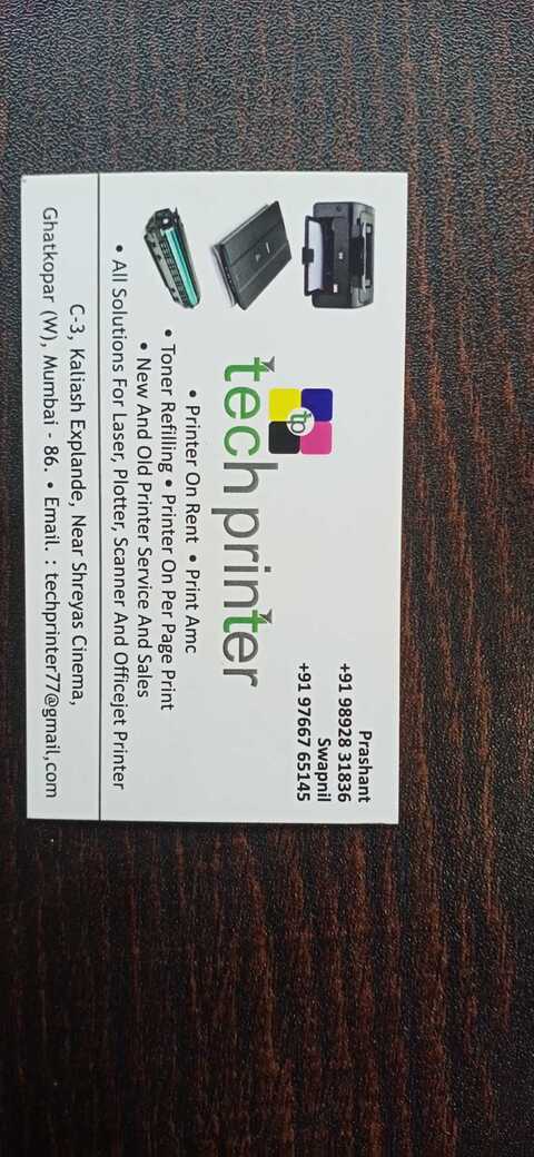 Tech Printer - Retailer from Ghatkopar West, Mumbai, India | Company ...