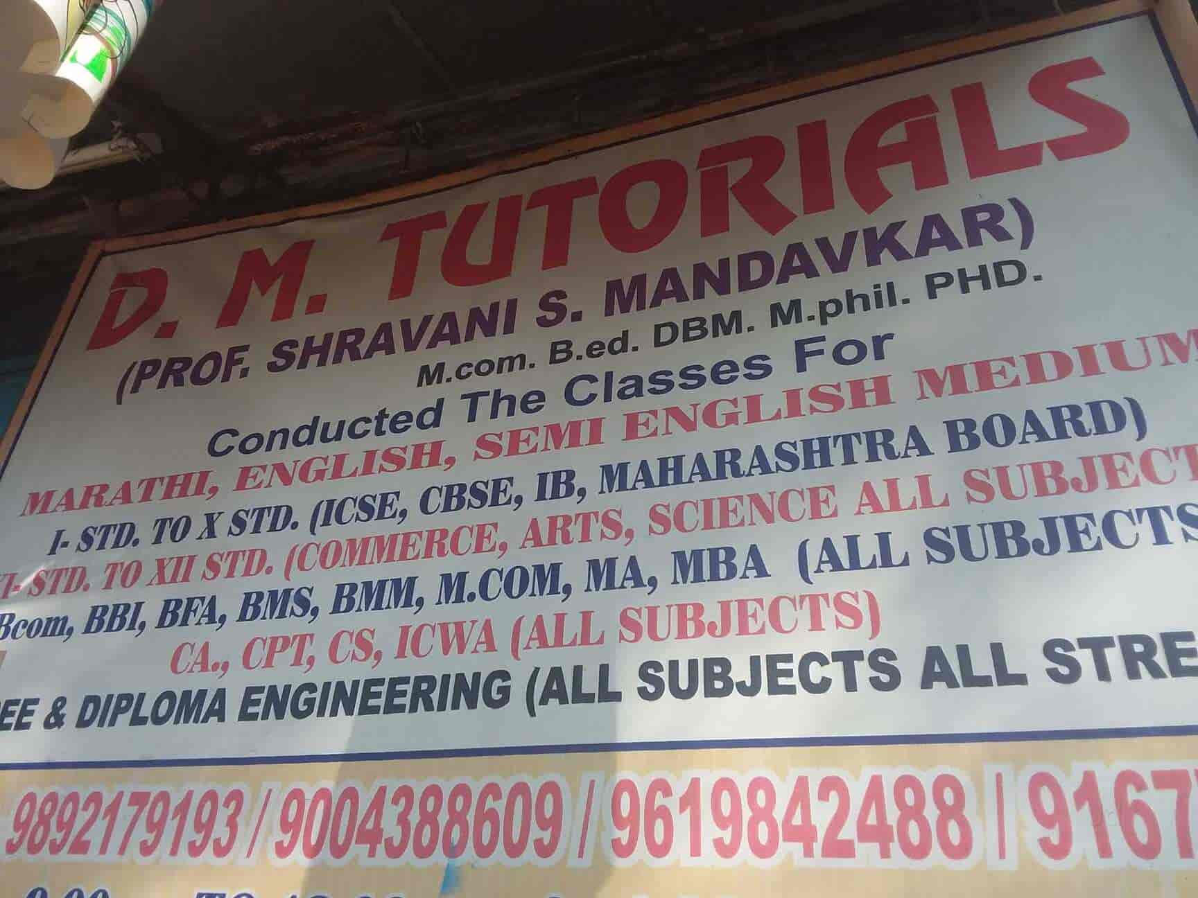 D M Tutorials in Dahisar West,Mumbai - Best Tutorials For BA in Mumbai - Justdial