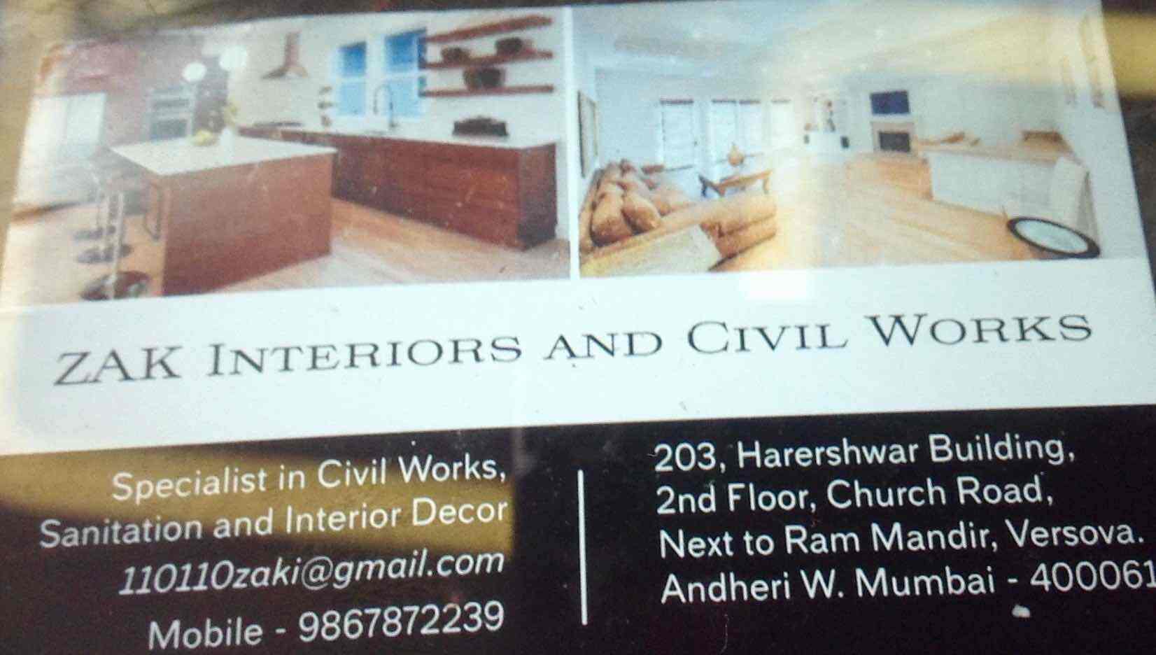 Zak Interior And Civil Works in Andheri West,Mumbai - Best Civil ...