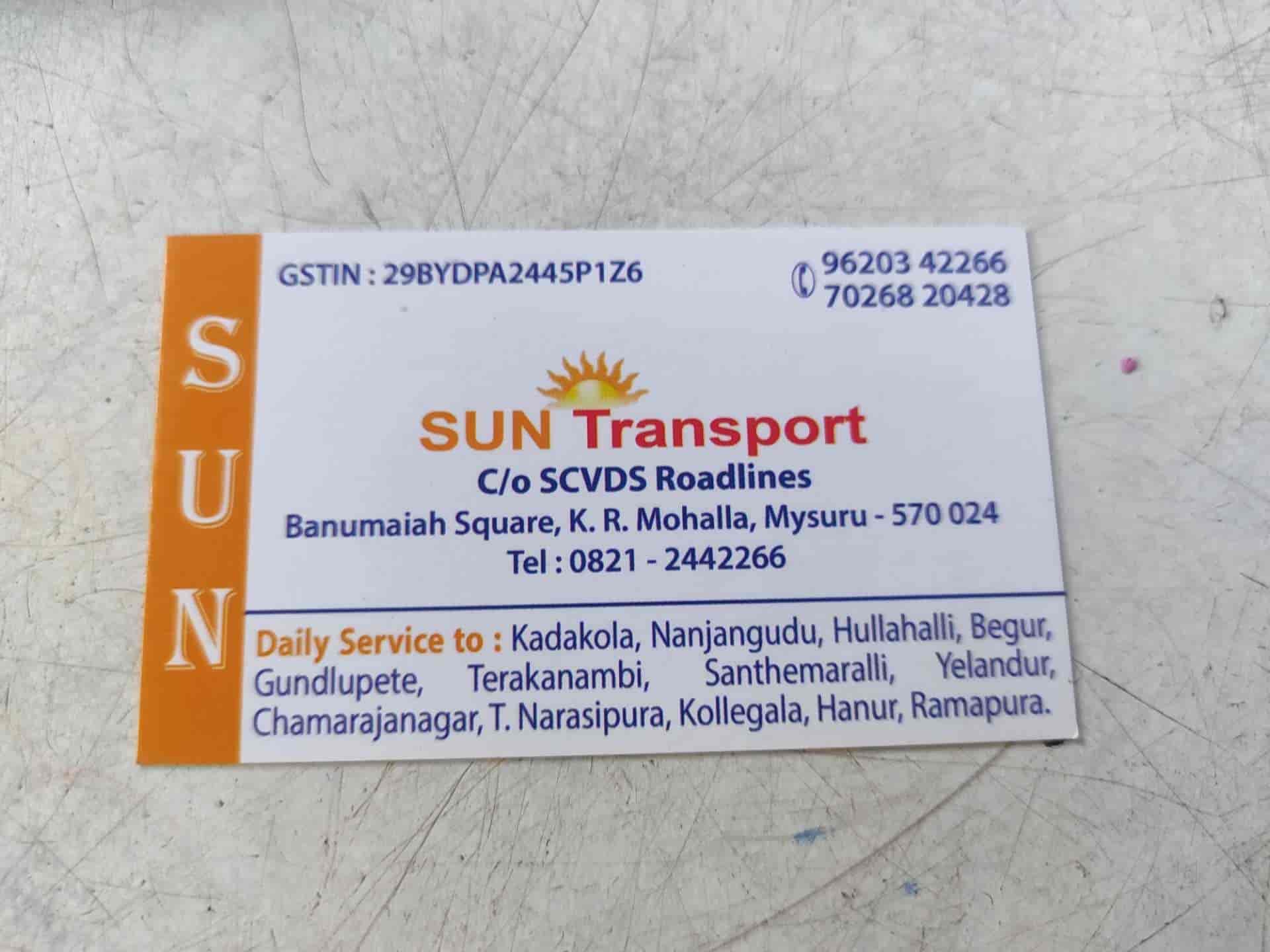 Sun Transport in Kr Mohalla, Mysore - Best Transporters in Mysore ...