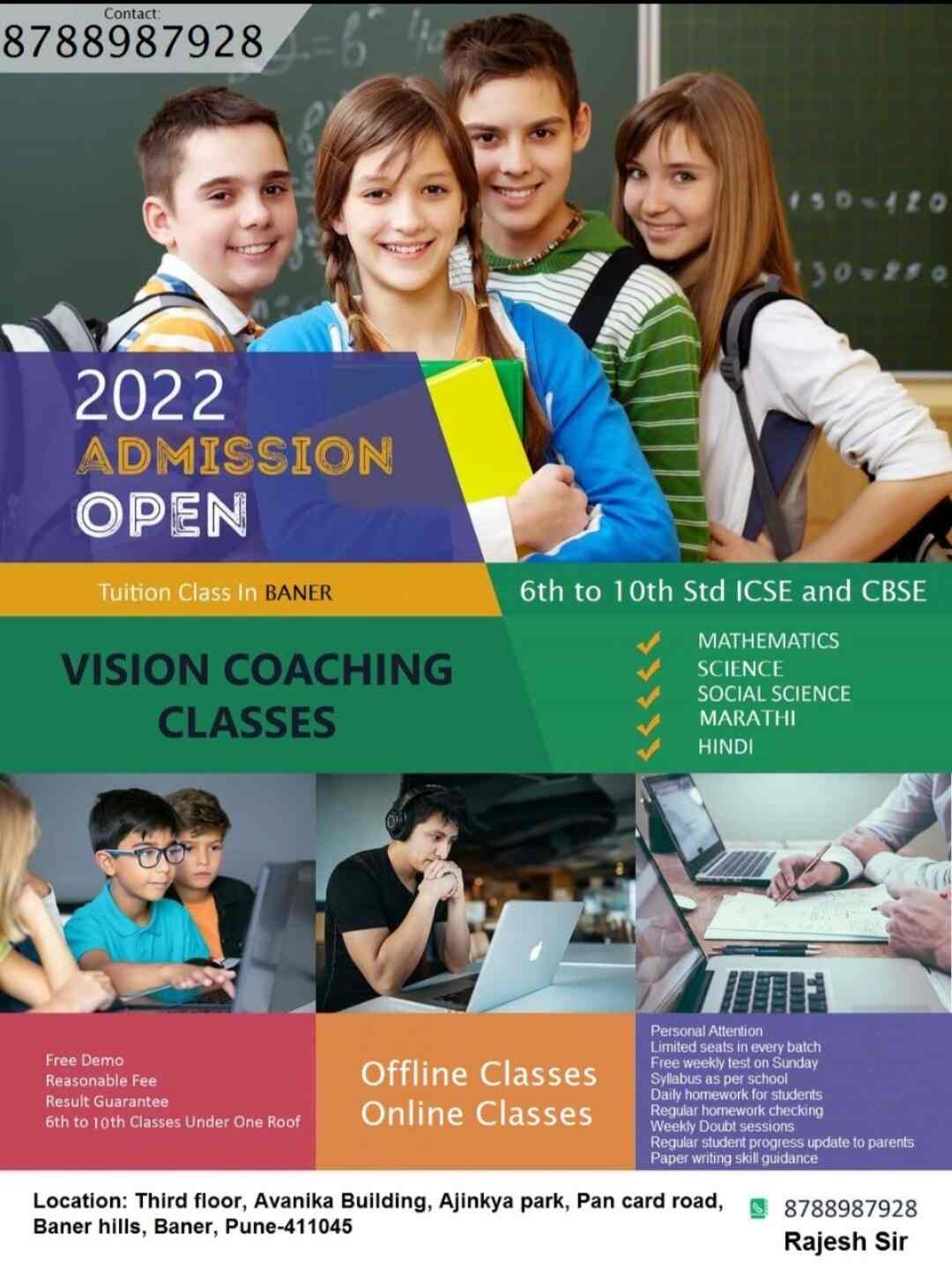 Vision Coaching Classes in Baner,Pune - Best Tutorials near me in Pune ...