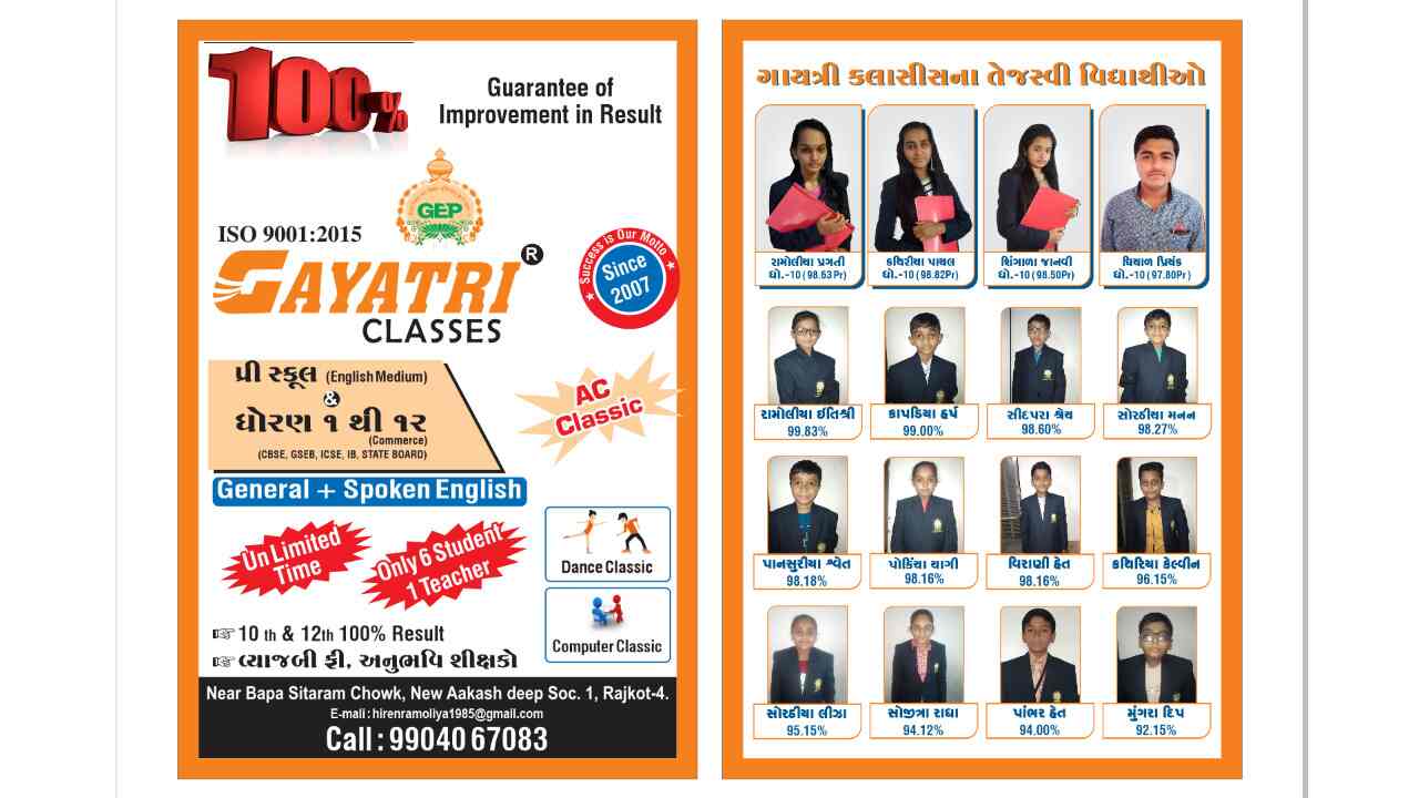 Gayatri Educational Point in Mavdi Plot,Rajkot - Best Tutorials For Biology in Rajkot - Justdial