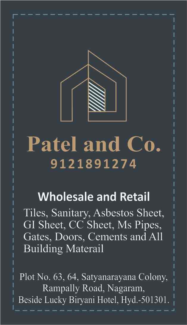 Patel & Co - Wholesaler from Rampally, Hyderabad, India | Company Profile