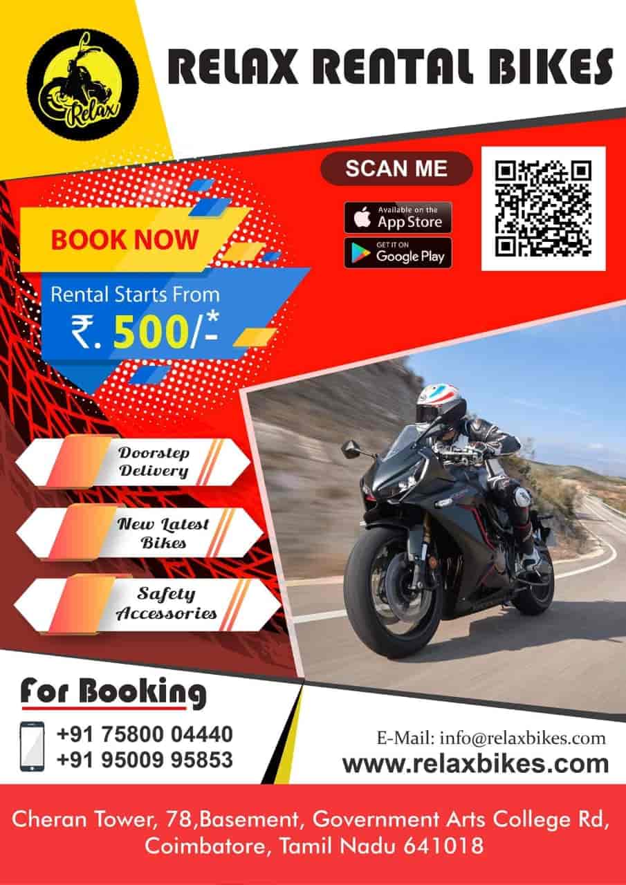 Relax Rent Bikes & Service Center in Five Road,Salem - Best Yamaha-Bike ...