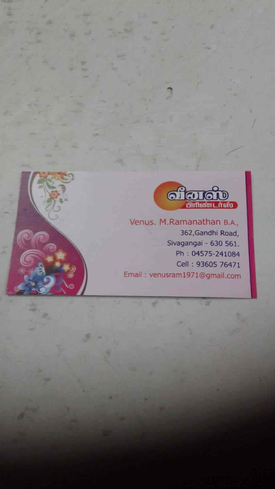Venus Printers in Aranmanai Vaasal, Sivaganga - Best Flex Printing ...