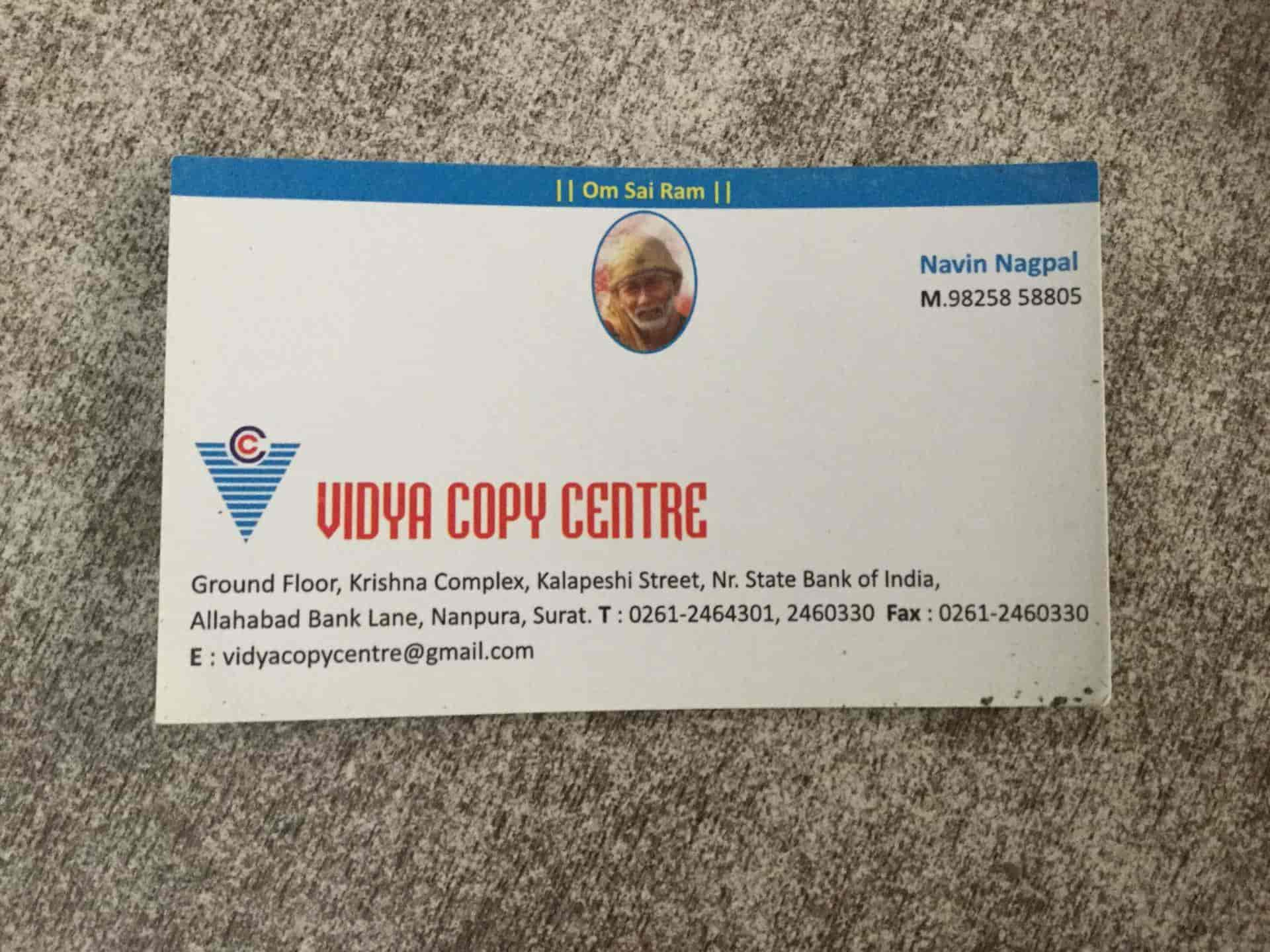 Vidya Copy Centre in Nanpura,Surat - Best Photocopying Centres in Surat ...
