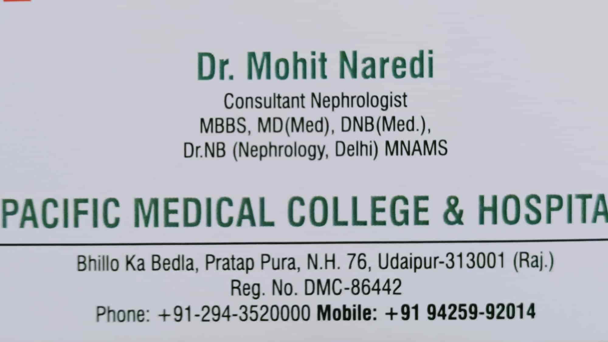 Dr Mohit Naredi In Udaipur Rajasthan Best Nephrologists In Udaipur