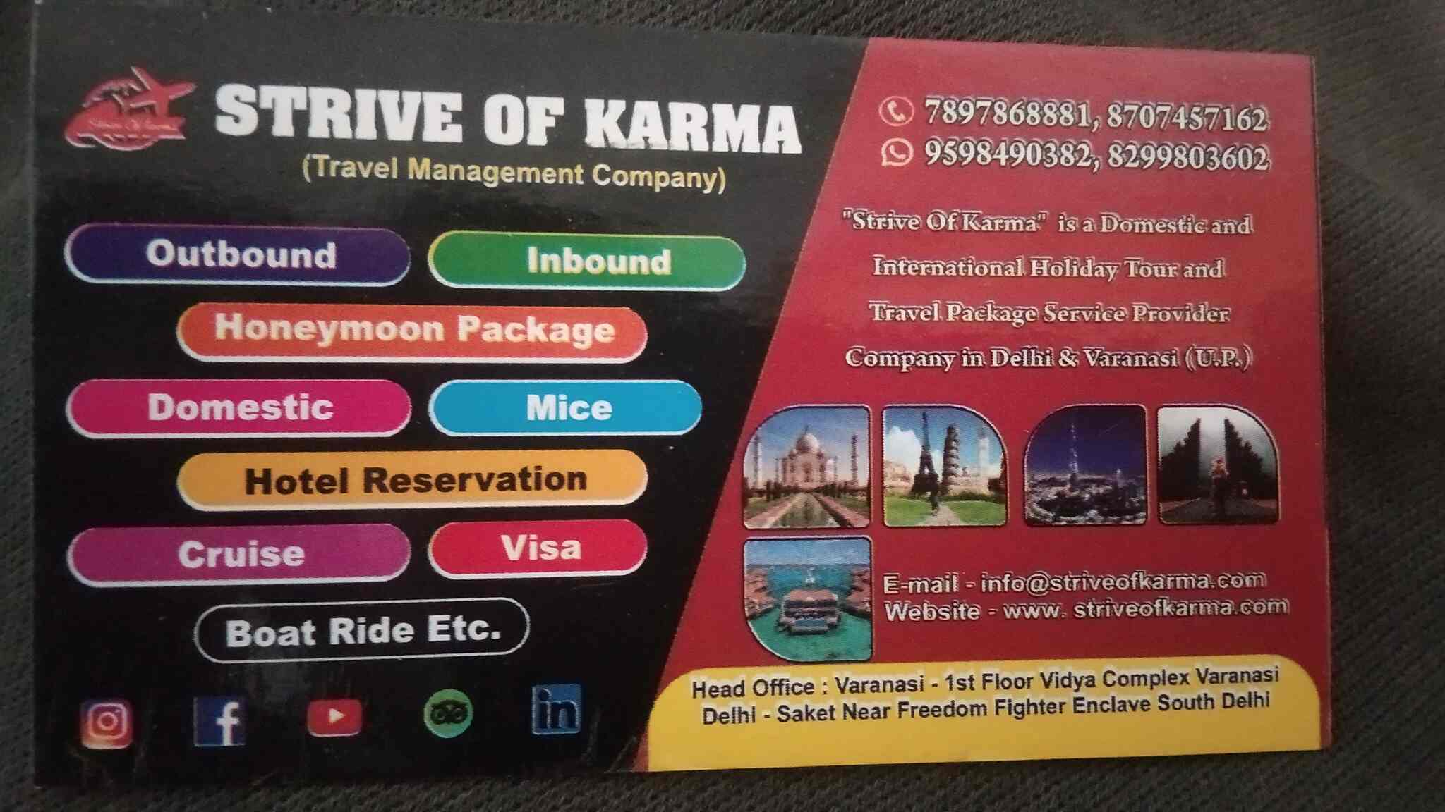 Strive Of Karma in Mandaudih,Varanasi - Best Travel Agents in Varanasi ...