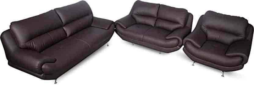 Leather sofa set godrej store