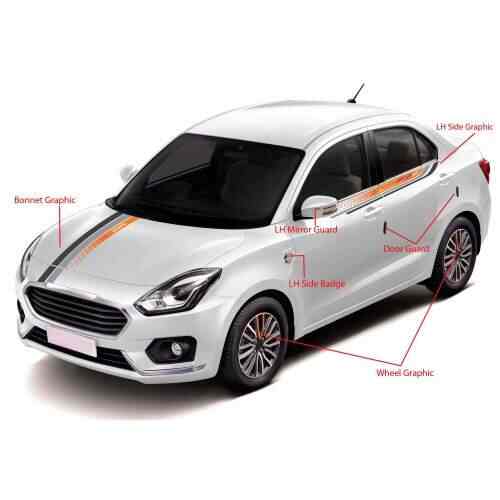 Swift dzire exterior styling kit store