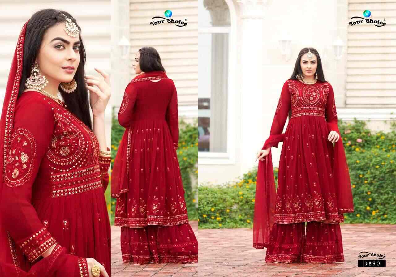 Red Polyester Salwar Kameez - Get Best Price from Manufacturers ...