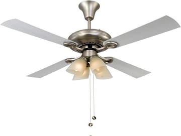 Usha Fontana Maple Antique Brass Ceiling Fan With Light | Shelly Lighting