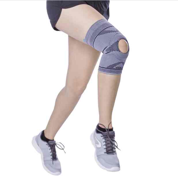 VISSCO Knee Cap With Open Patella Medium Grey Single Piece Knee Braces Dr Bajaj Diagnostics Kandivali East mumbai Maharashtra