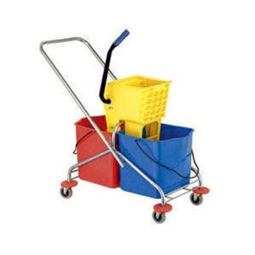Double Bucket Mop Wringer Trolley - Get Best Price from Manufacturers ...